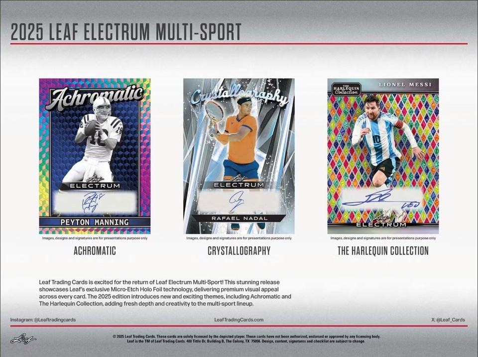 Terrell Davis 2025 Leaf Electrum Multi-sport Super Mega Case 8Box Break ...