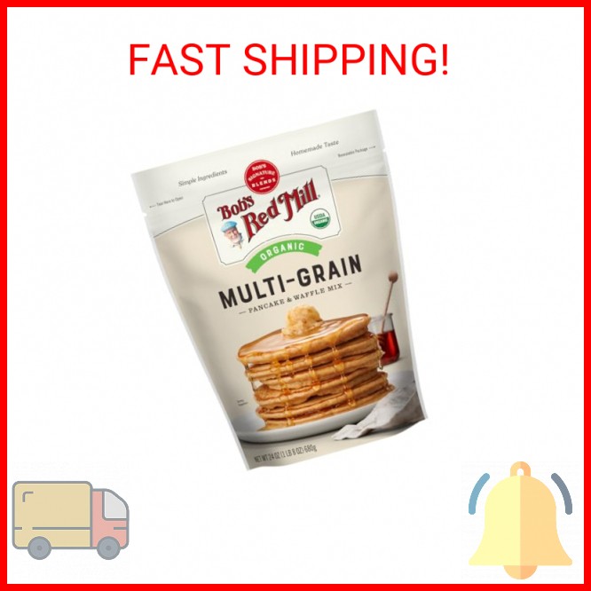 Bob's Red Mill Organic 7 Grain Pancake & Waffle Mix, 24oz (Pack of 1 ...