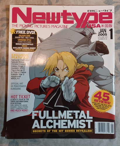 Newtype USA January 2005/Vol 4 #1: FullMetal Alchemist (Poster &DVD Included) | eBay