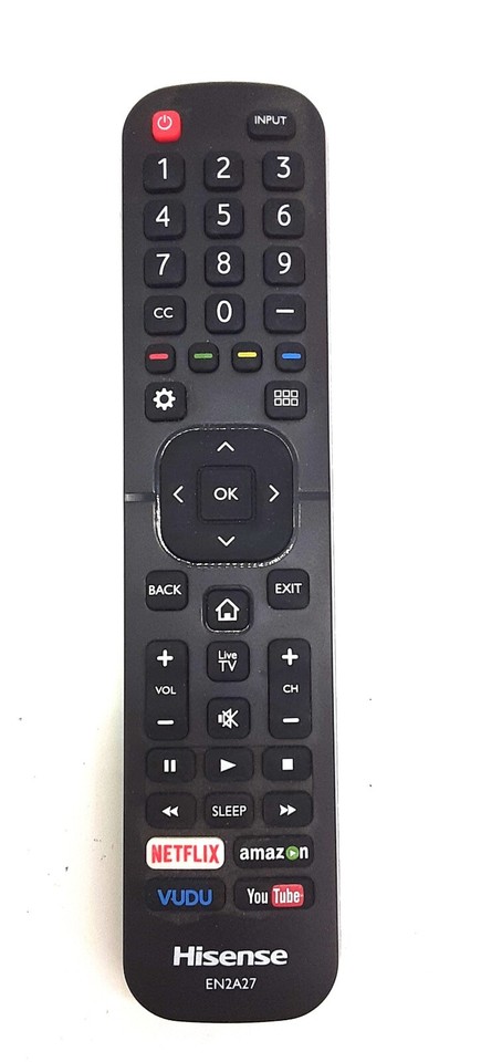 Hisense Remote EN2A27, TV Remote, Netflix, Vudu and You Tube buttons | eBay