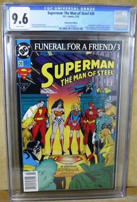 Superman The Man of Steel #20 DC Comics 1993 Newsstand CGC 9.6 WHITE ...