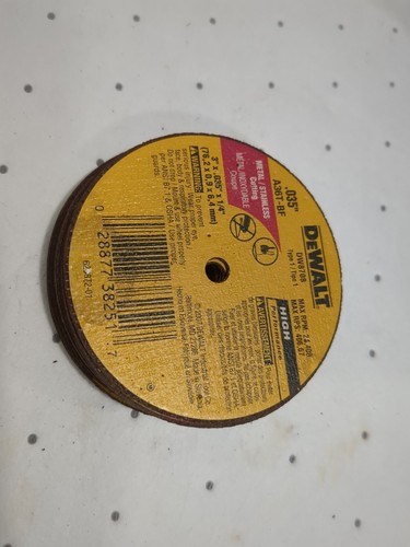 DEWALT 15pk of Cutoff Wheels: Type 1 (01/41), 3" Dia, Aluminum Oxide ...