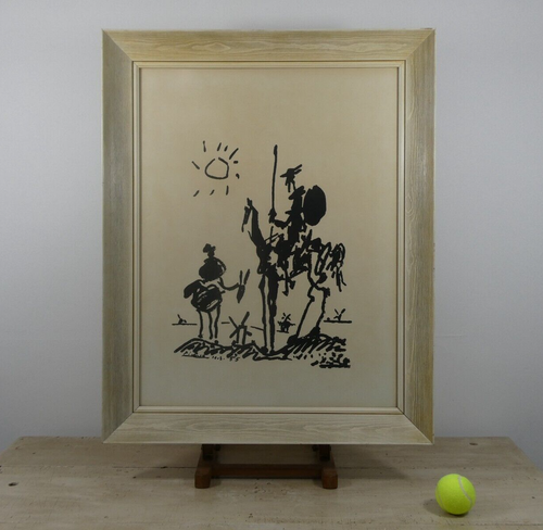 Vintage Large Pablo Picasso Framed Lithograph. Don Quixote. Signed ...