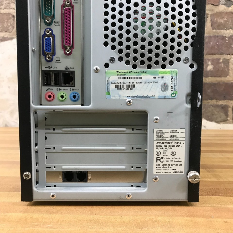 eMachines T3830 PC for Retro Gaming Celeron 2.80GHz 1GB RAM (Windows XP ...