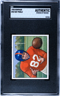 Ray Poole 1950 Bowman Card #32 (SGC Authentic) | eBay