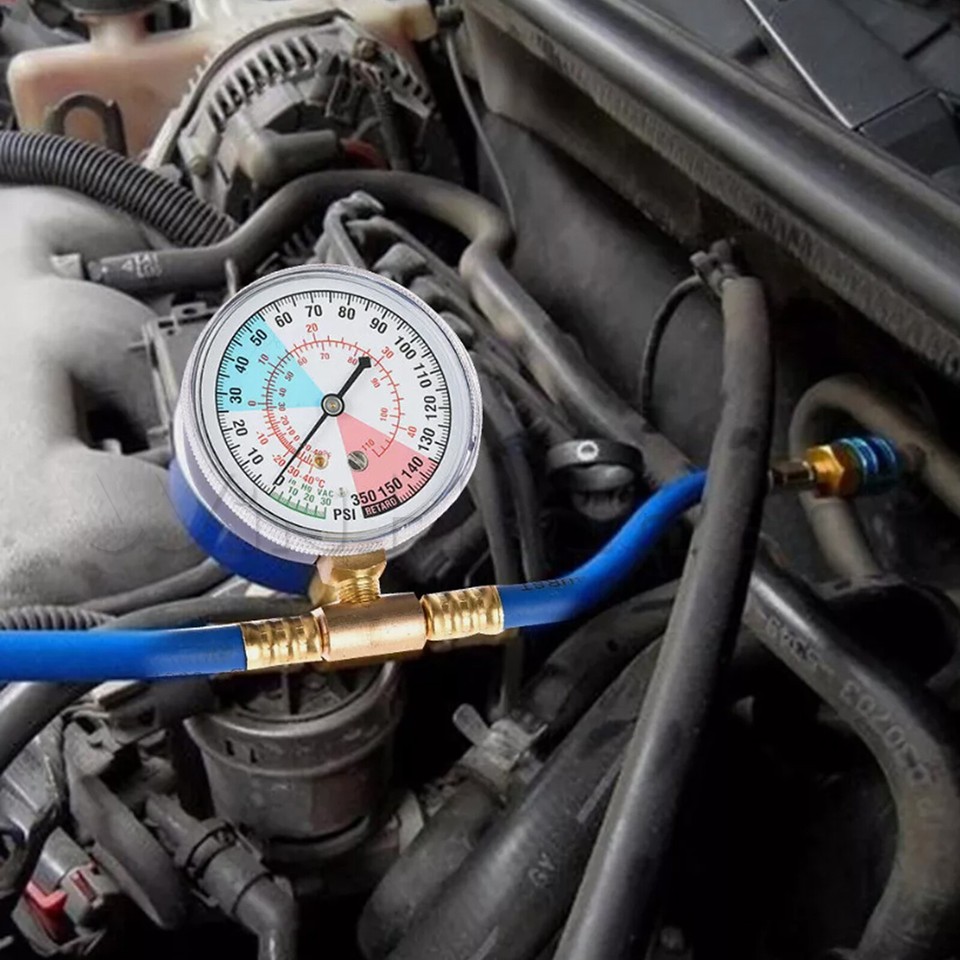 Car AC Aircon R134A Air Conditioning Top up Refill Charging Hose Kit ...