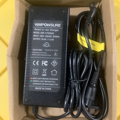Ampowsure Smart Li-Ion Charger 29.4V 2A Model #ASP-C7S29420 New in Box ...
