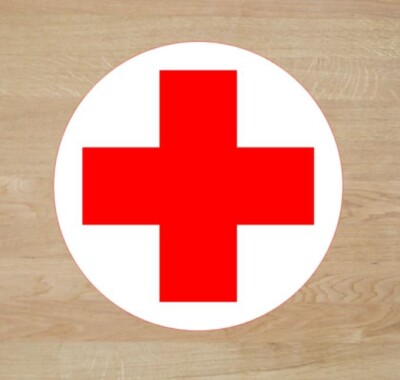 First Aid Kit Sticker Decal Emergency Red Cross 1st Health Safety EMT ...