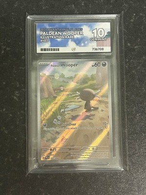 Pokémon TCG Paldean Wooper 102/094 Phantasmal Flames ACE 10 PERFECT ...