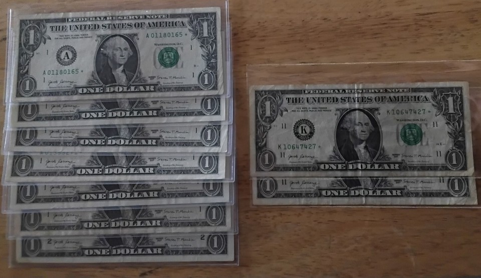 1 Dollar Bill Star Note 2017 Mixed Districts Lot Of 75 | eBay