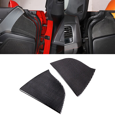 Carbon Fiber Interior Car Door Buffer Mat Trim Sticker For Corvette C7 ...