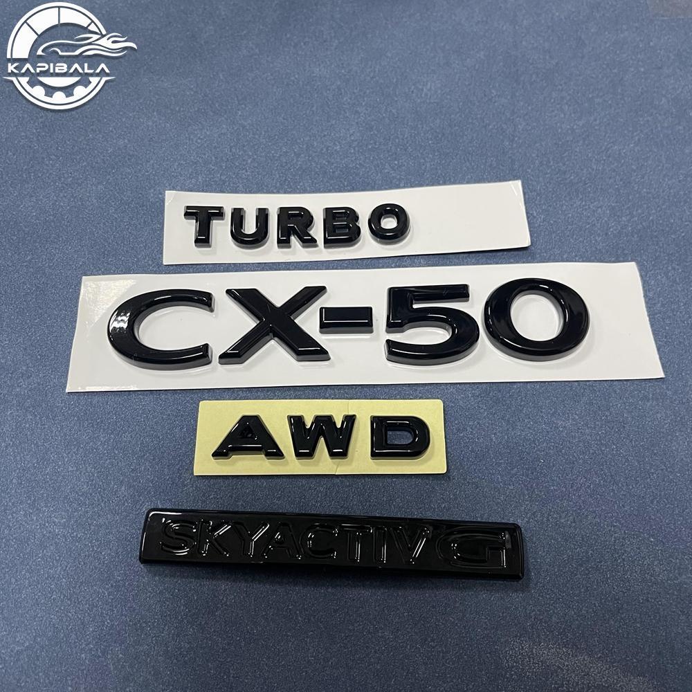 Glossy Black For 2023 2024 CX50 CX-50 AWD SKYACTIV G TURBO Rear Emblem ...
