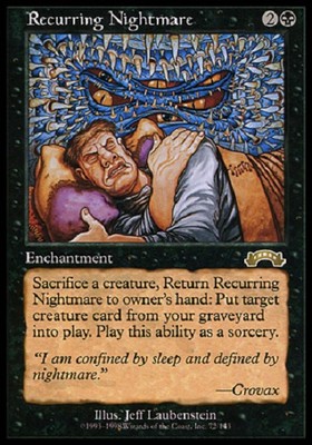 Recurring nightmare vf-French recurring nightmare-magic mtg-exc | eBay