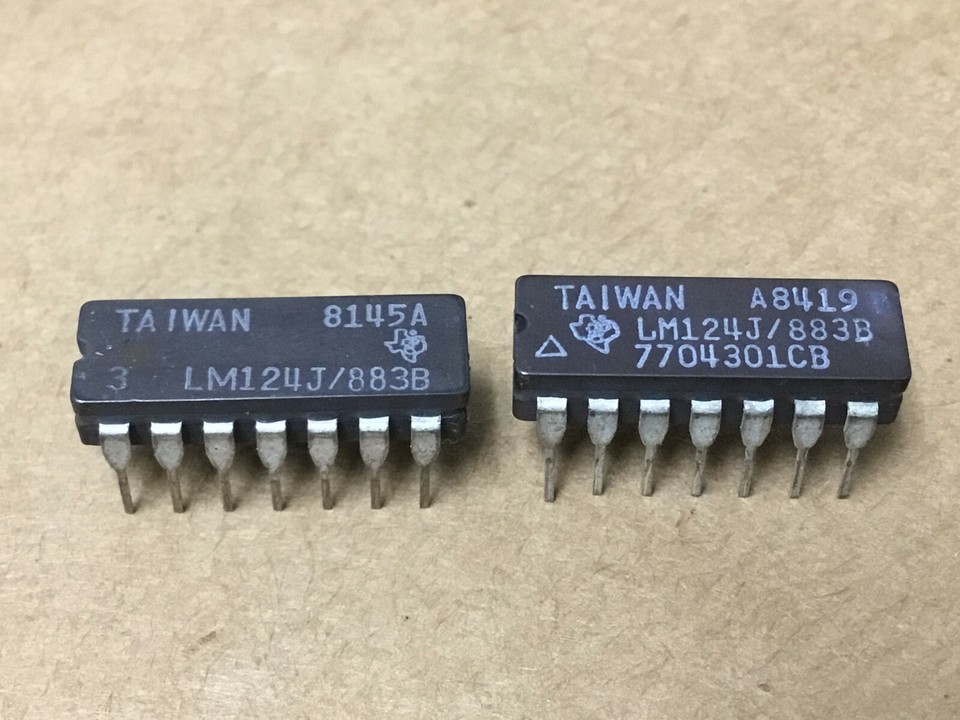 1 PC TI LM124J/883B Op Amp Quad AMP, Bipolar, 14 Pin, Ceramic, DIP | eBay