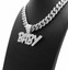 Hip Hop Lil BABY Bling pendant & 12mm 18" Full Iced Cuban Choker Chain ...