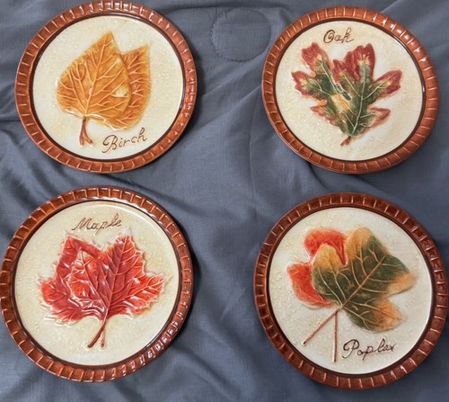 MWW Market Set of 4 Mini Autumn Falling Leaves Leaf Plates for sale ...