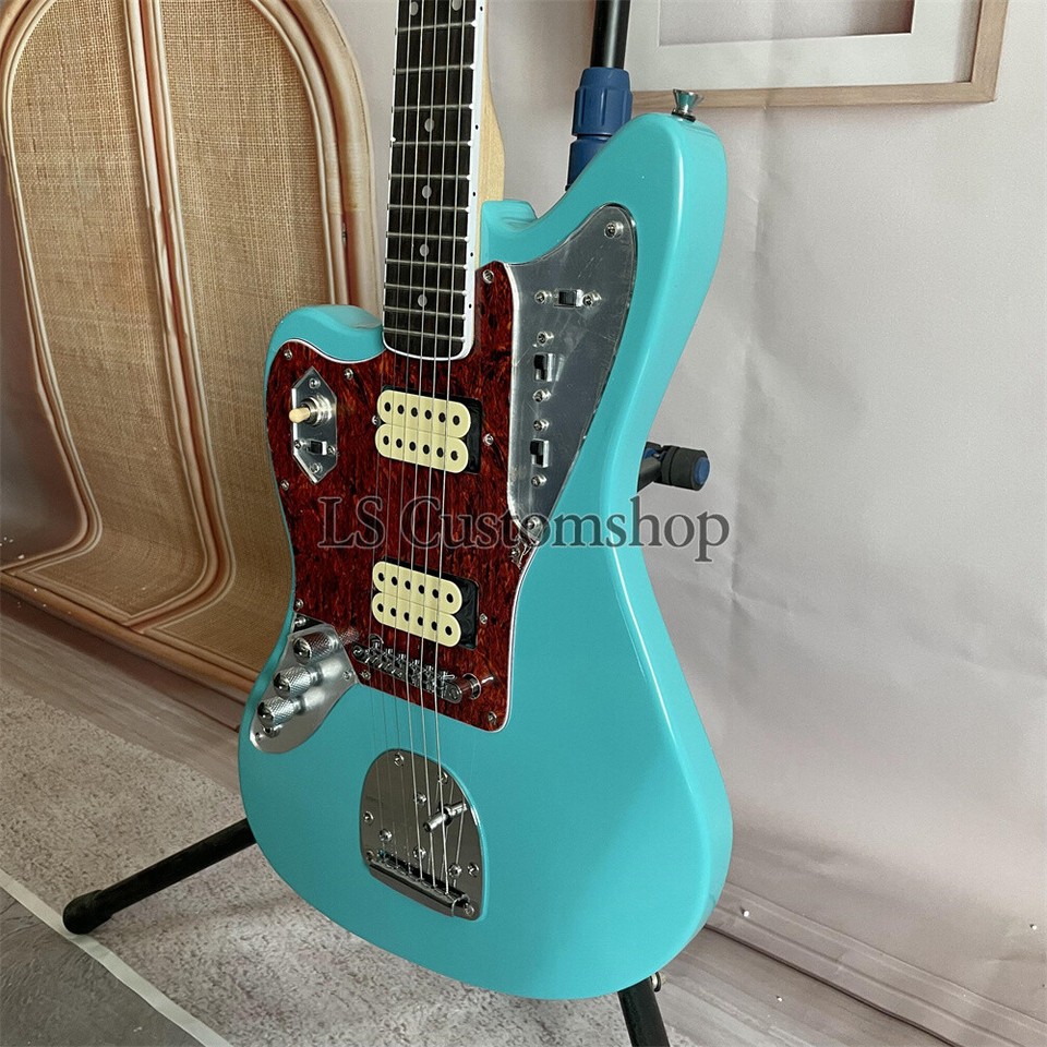 Left Handed Jaguar Electric Guitar Solid Body Seafoam Green HH Pickup ...
