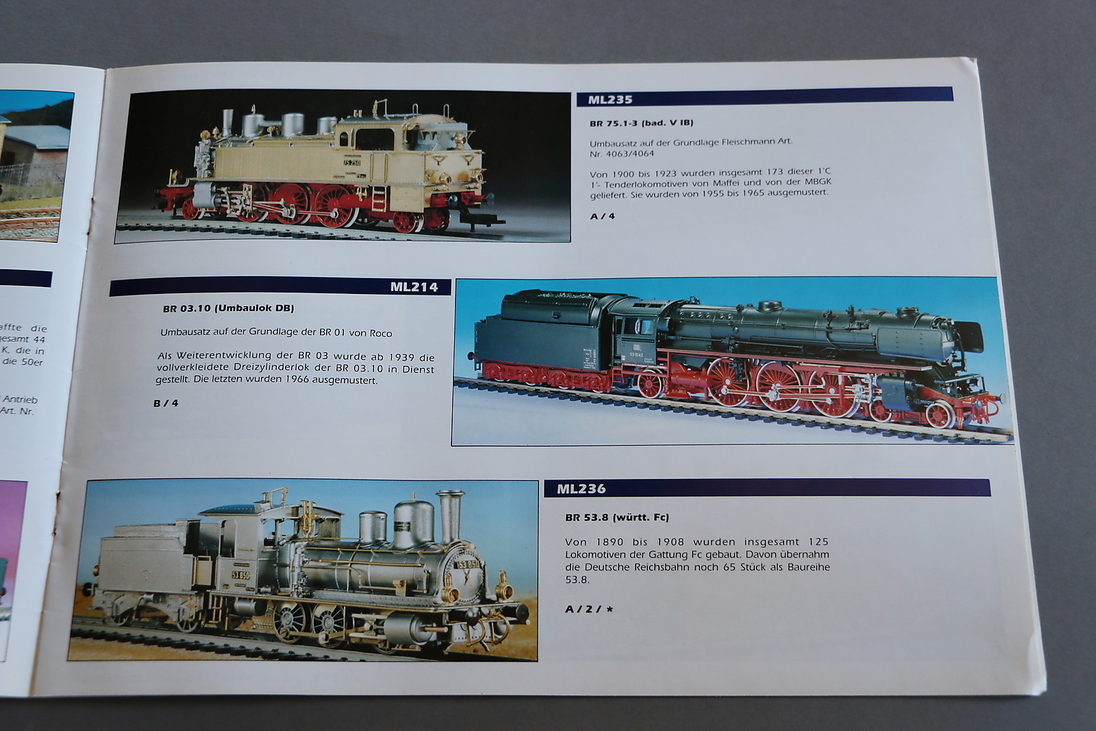 X268 MODEL LOCO Train catalogue Ho 1990 20 pg + 8 Deutsch Katalog ...