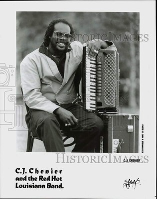 Press Photo C.J. Chenier of C.J. Chenier and the Red Hot Louisiana Band ...