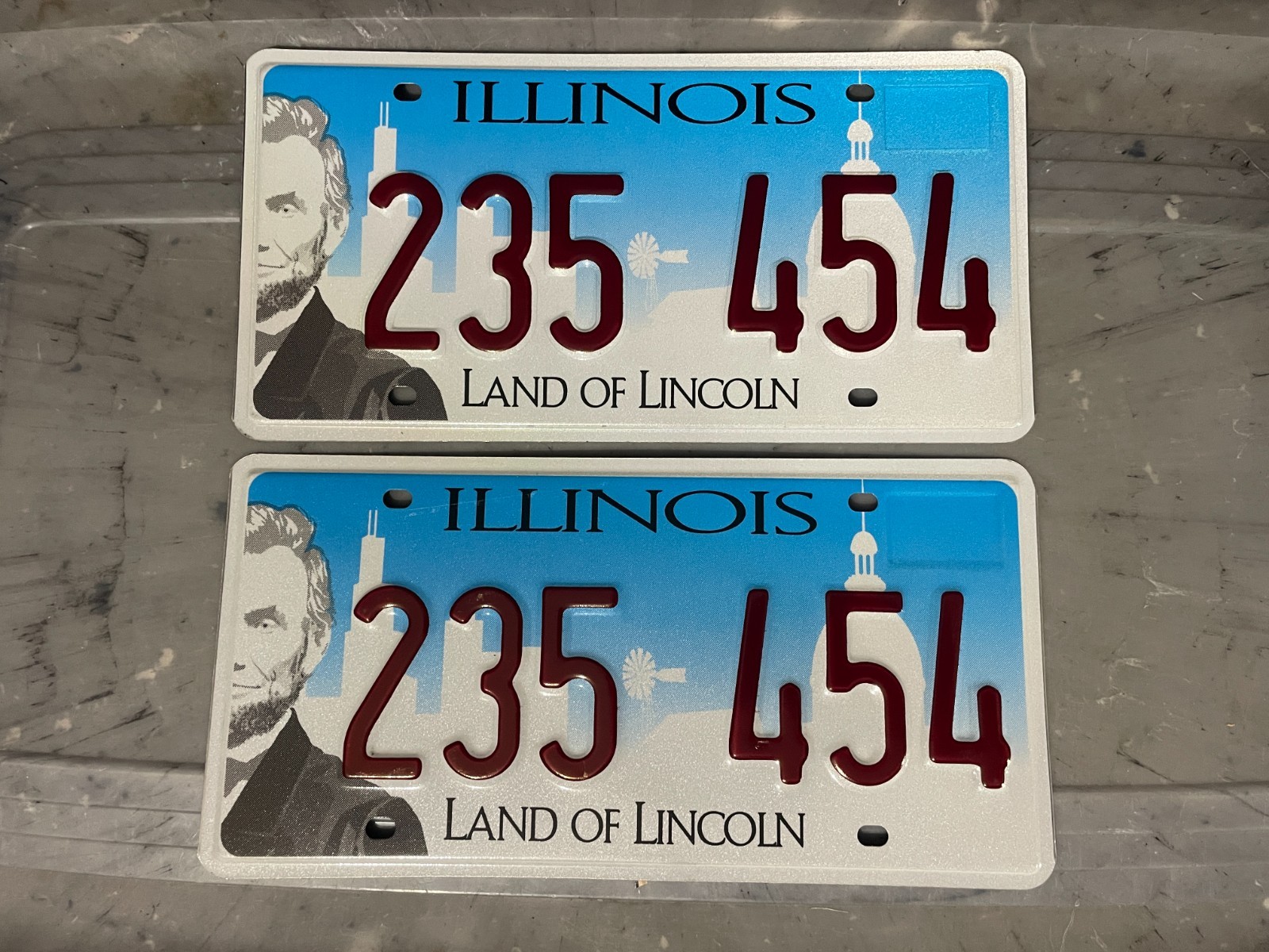 Pair of Illinois License Plates 235 454 License Plate | eBay