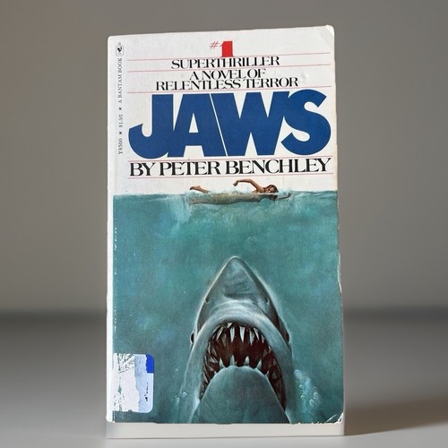 Vintage Jaws 1975 by Peter Benchley Paperback 5th Printing Bantam Book ...