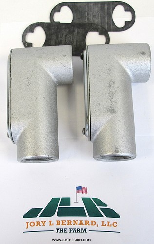 CROUSE-HINDS, LB57 CG, LOT OF 2, 1-1/2" METAL CONDUIT BODIES, (NOS ...