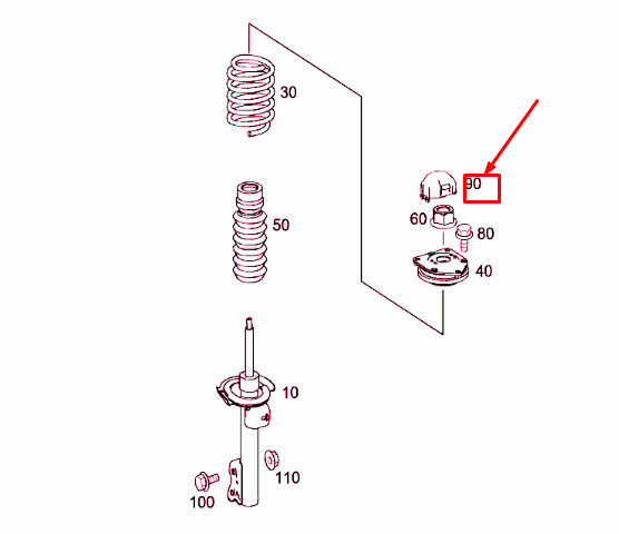 Mercedes-Benz a W169 Front Spring Dome Centering Disk A1693220087 ...