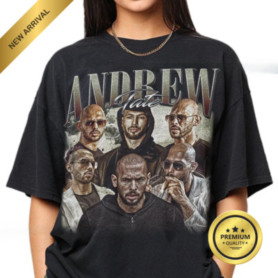 Andrew Tate Vintage T-Shirt Unisex Cotton Retro Graphic Tee Fan Merch ...