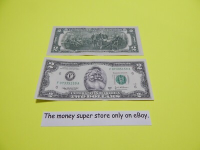 SANTA CLAUS U.S. $2 TWO DOLLAR BILL REAL DOLLAR CIRCULATED MONEY ITEM ...