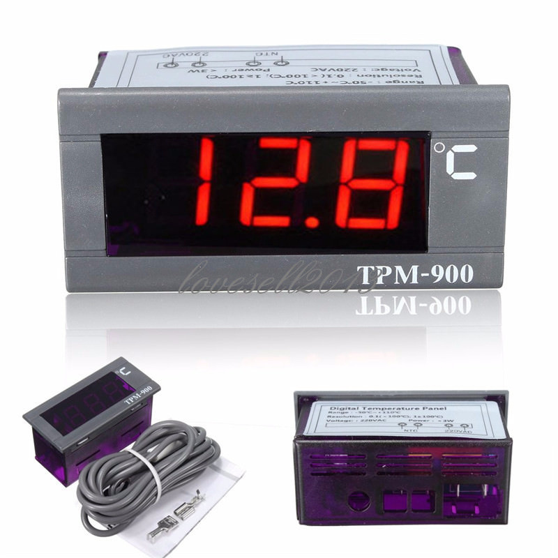 NEW TPM-900 220V Digital Temperature Controller LED Panel Meter with Sensor S | eBay