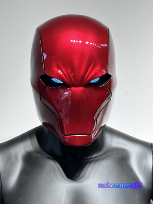 Batman Red Hood Jason Todd Helmet FRP Mask Halloween Cosplay Props eyes ...