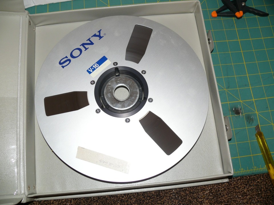 SONY V-16 High Band Master Tape Aluminum 12"x1-1/4" Reel "COLEGAS ...