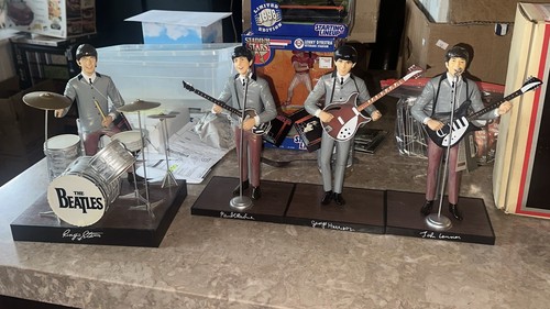 THE BEATLES Vintage Display 10" Figurines Complete Set 1991 Hamilton ...