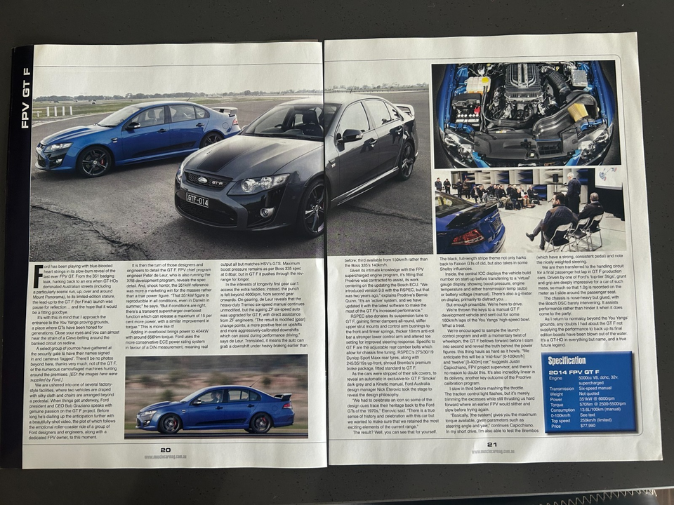 FORD FPV GTF FALCON 2014 ARTICLE-351KW 5LT SUPERCHARGED V8 | eBay Australia