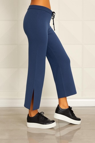 Angel Apparel Knit Pant With Side Silt Navy | eBay