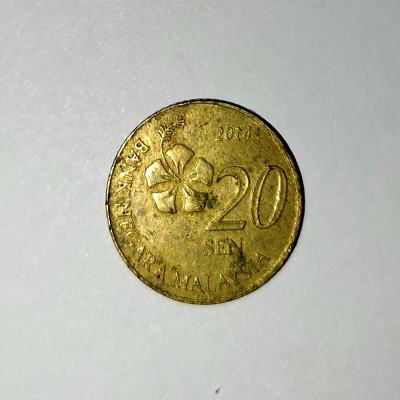 20 Sen Malaysia Coins (Money , Currency ) Twenty Sen Bank Negara ...