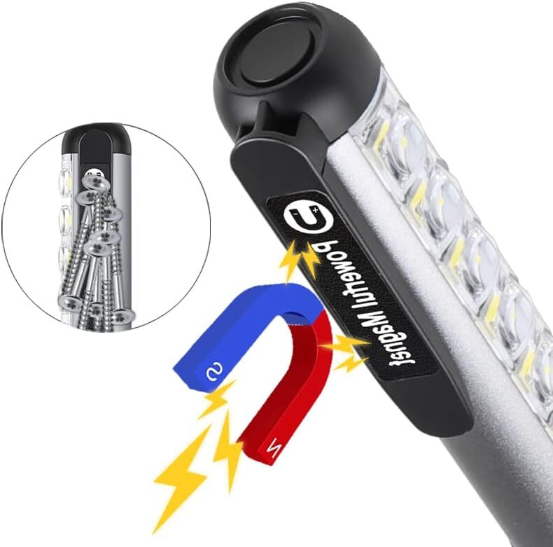 1-20 Pack USB COB LED Flashlight Work Light Magnetic Super Bright Torch ...