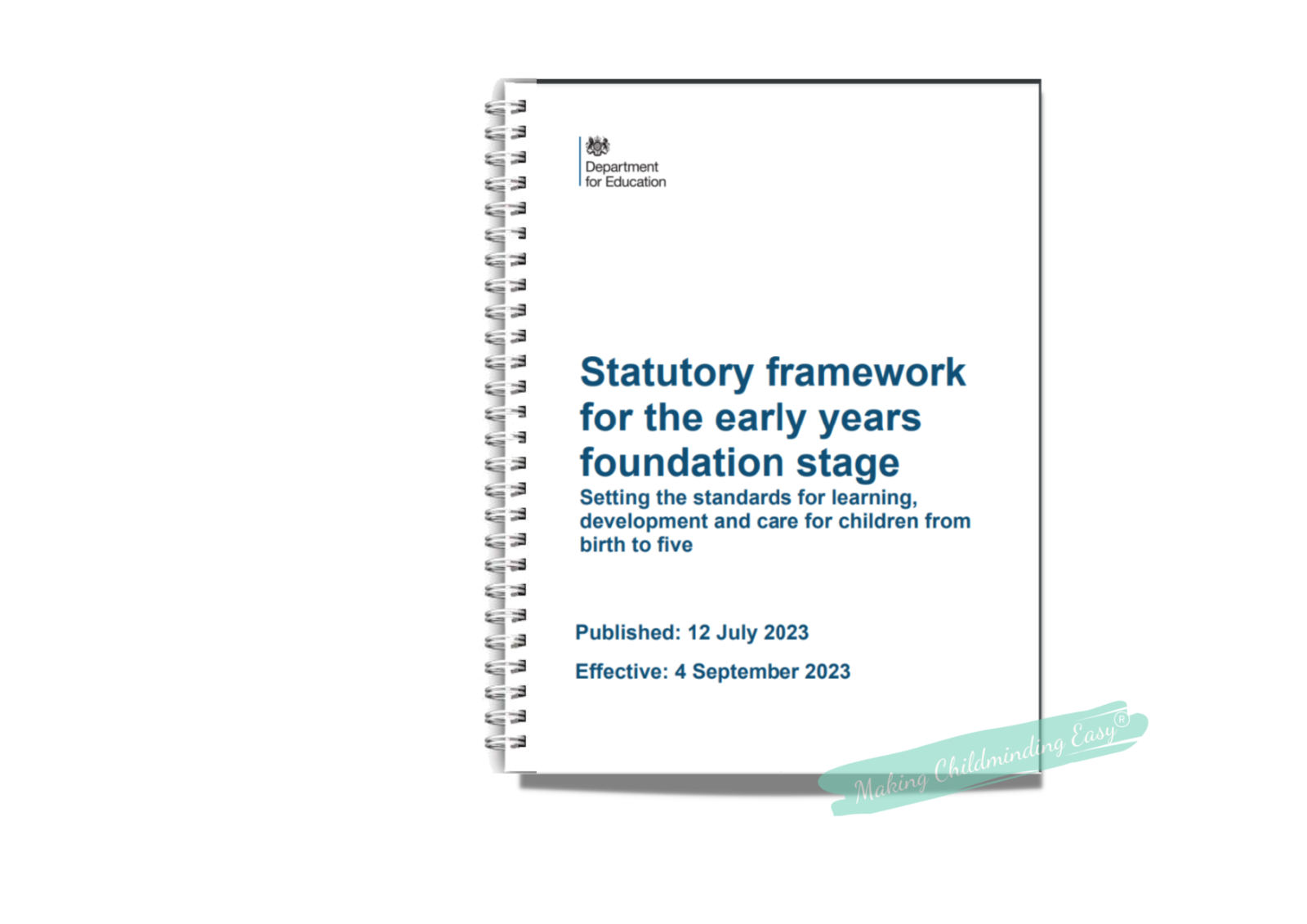 2023 Early Years Foundation Stage EYFS 2023 Statutory framework ...