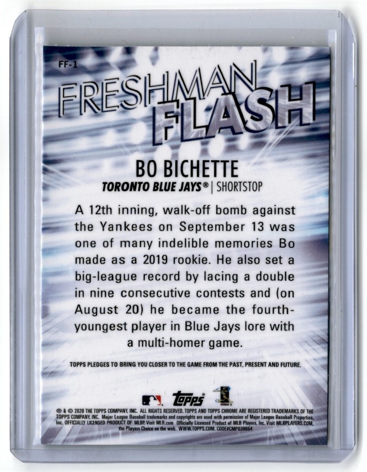 2020 Topps Chrome Freshman Flash Bo Bichette Toronto Blue Jays #FF-1 | eBay