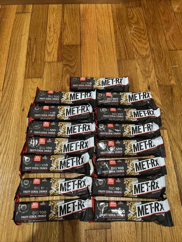 MET-Rx Big 100 Colossal 15 Protein Bars Fruity Cereal Crunch Meal ...