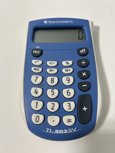 Texas Instruments T1-503SV Small 5" Pocket Calculator - Tested and ...