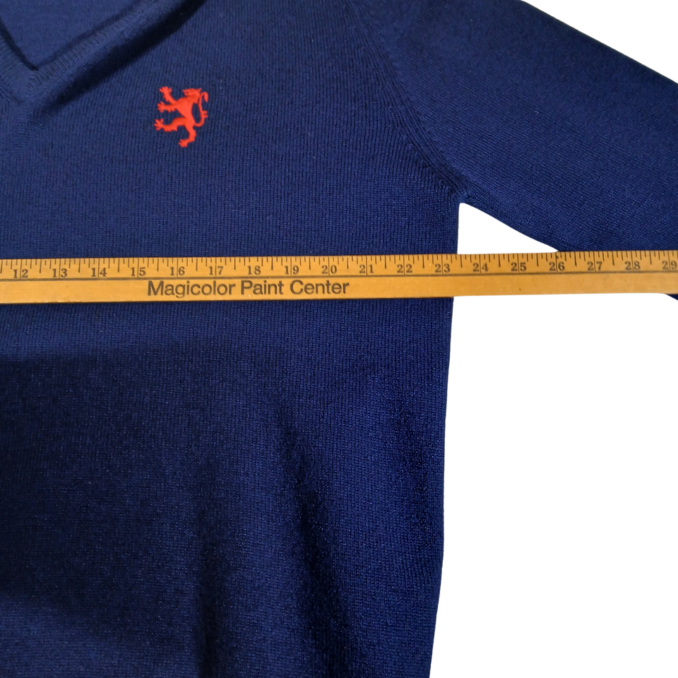 Pringle Sports Made in Scotland V-Neck Sweater Men’s 112/44 Navy Wool ...