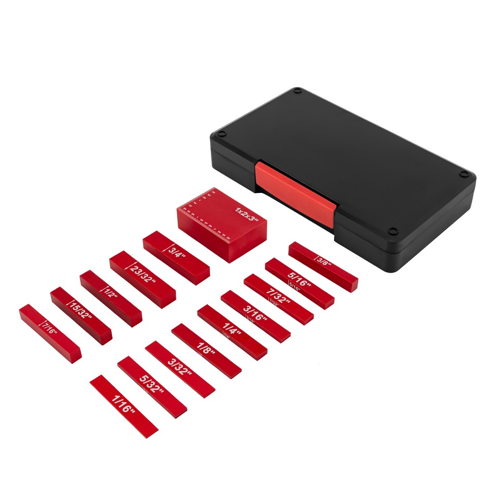 Setup Blocks Woodworking Tools - 15-Piece Gauge Block Set with Precise ...