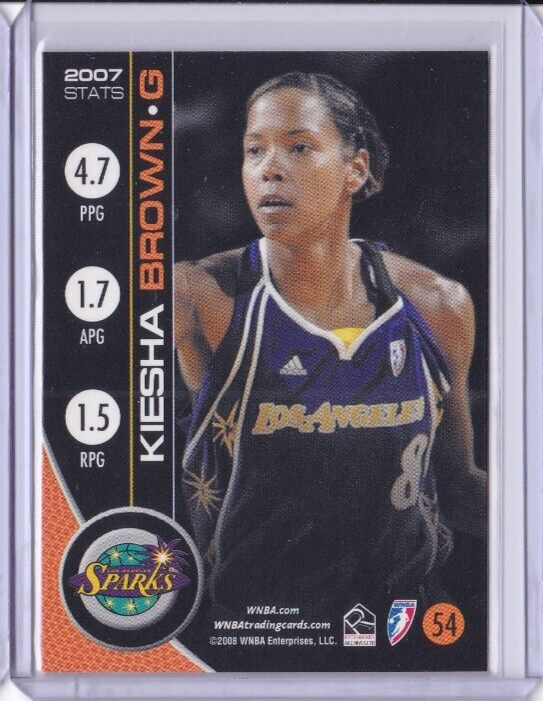 2008 RITTENHOUSE WNBA #54 KIESHA BROWN LOS ANGELES SPARKS IDWN | eBay
