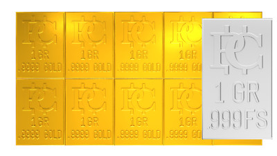FREE .999 SILVER BAR Gold Snap Bar That Breaks into 10 Bars Gold ...