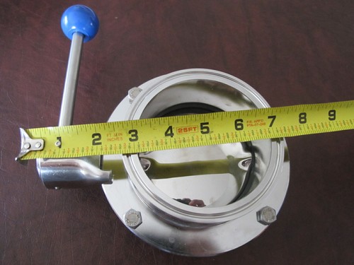 AWH DN 4" CH 99324 Stainless Steel Sanitary VALVE 1.4404/3 W/ HANDLE ...