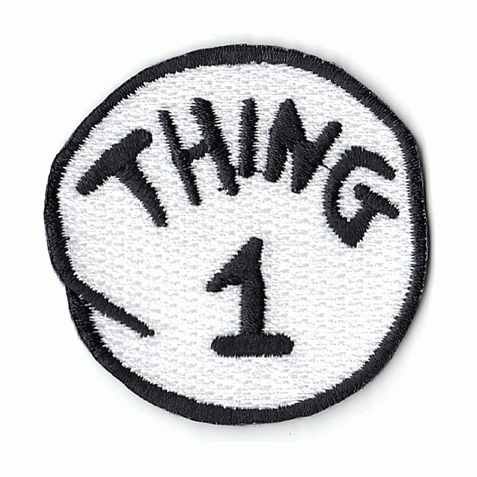 Thing 1 Thing 2 DIY Iron On Embroidered Applique Patch | eBay