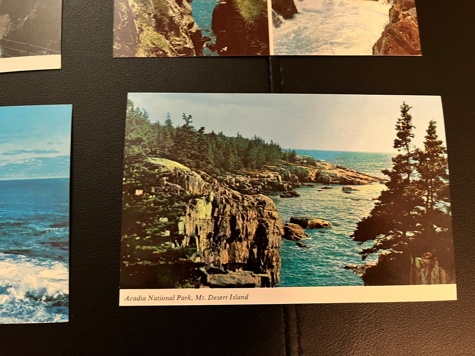 Four (4) US ACADIA NATIONAL PARK CHROME POSTCARDS, MT DESERT ISLAND ...
