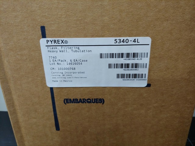 Pyrex 5340-4L 4000mL Filtering Flask with Sidearm Tubulation for sale ...