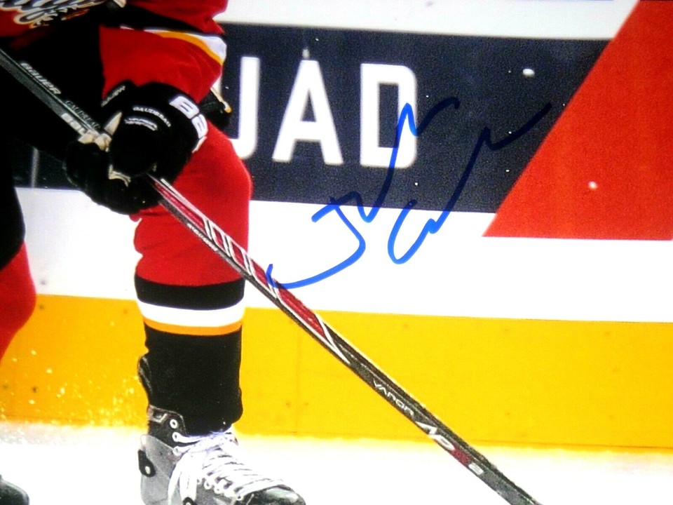 Johnny Gaudreau Calgary Flames Autographed 8x10 Game Photo COA | eBay